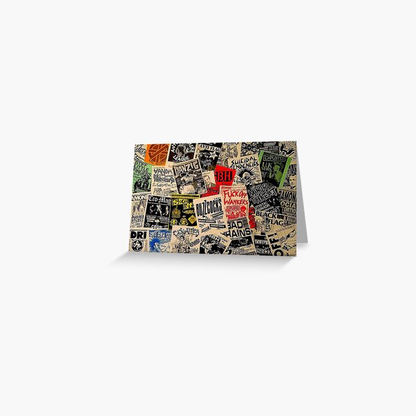 "Punk Flyer Collage" Greeting Card by PlasticsFactory | Redbubble