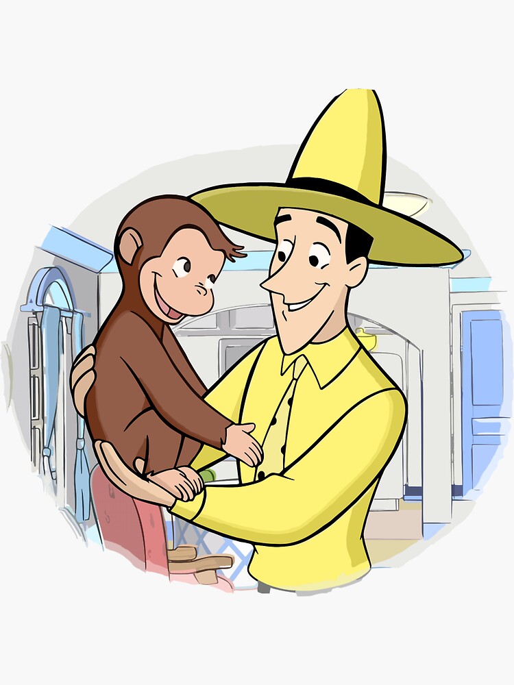 "Funny curious george characters" Sticker for Sale by danhodanho ...