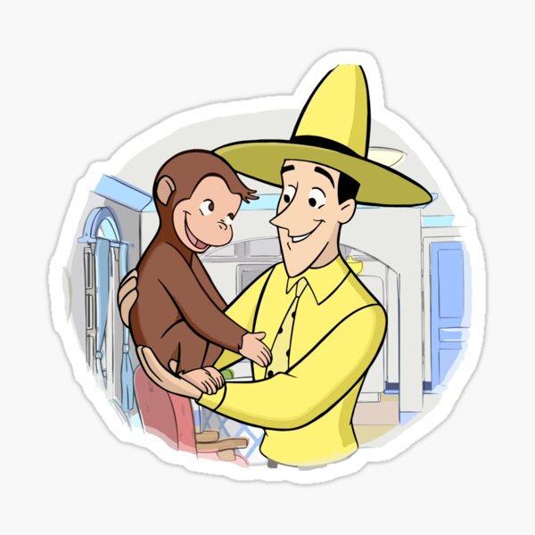 "Funny curious george characters" Sticker for Sale by danhodanho ...