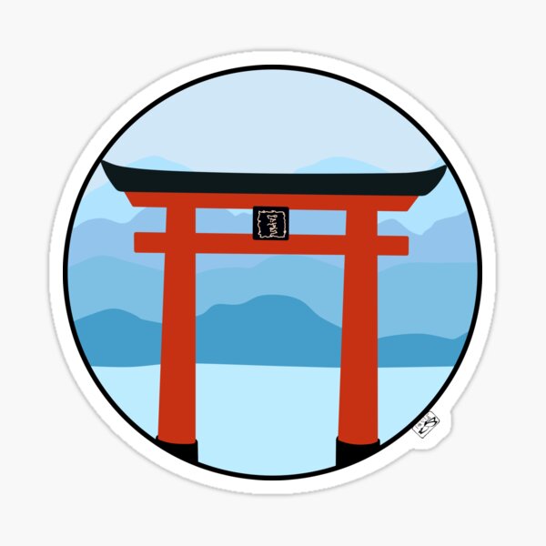 "Torii japanese gate" Sticker for Sale by rainbowcho | Redbubble