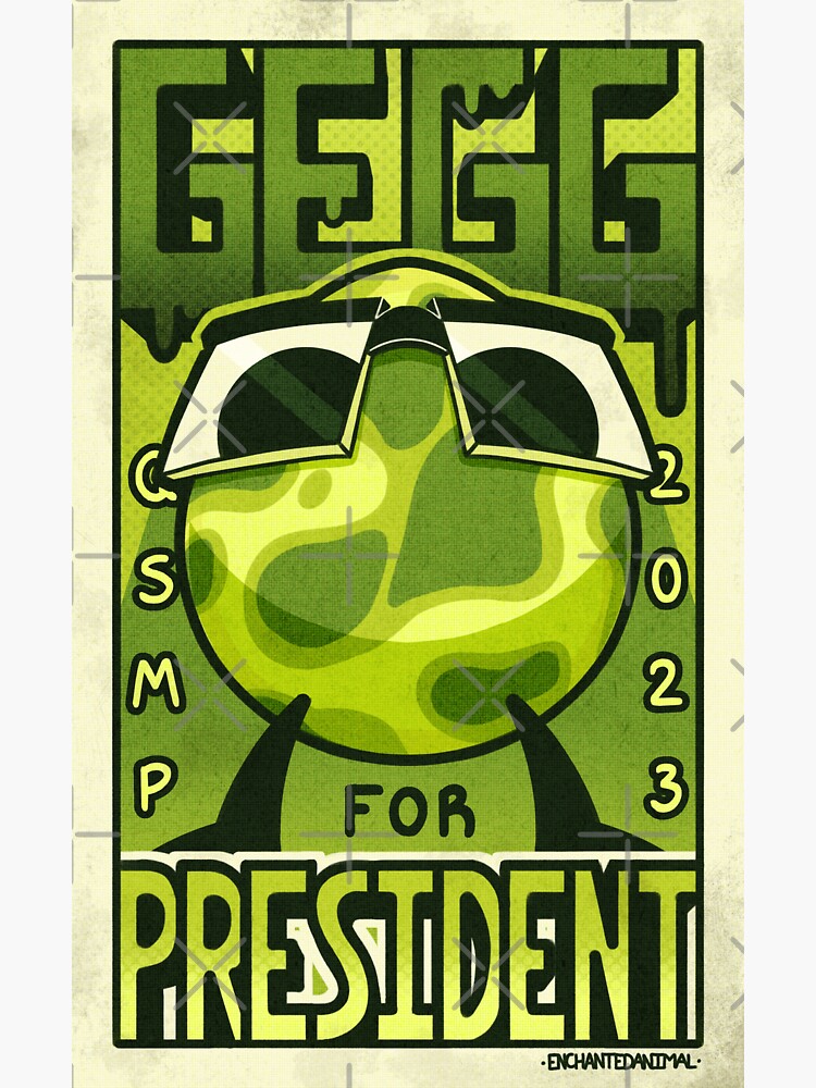 "Gegg for President" Sticker for Sale by EnchantedAnimal | Redbubble