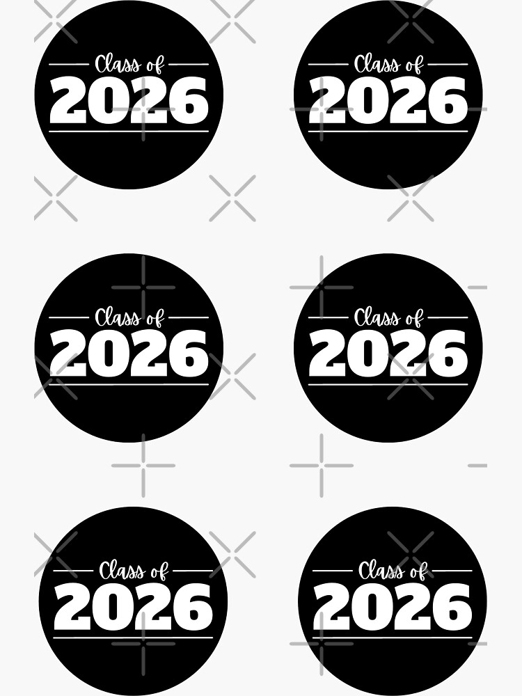 "Class of 2026, set of six" Sticker for Sale by craftytraci | Redbubble