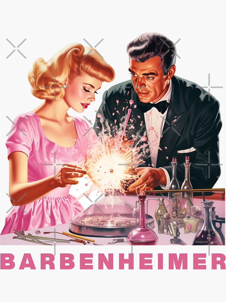 "ORIGINAL BARBENHEIMER 2023" Sticker for Sale by Retro Travel Design ...