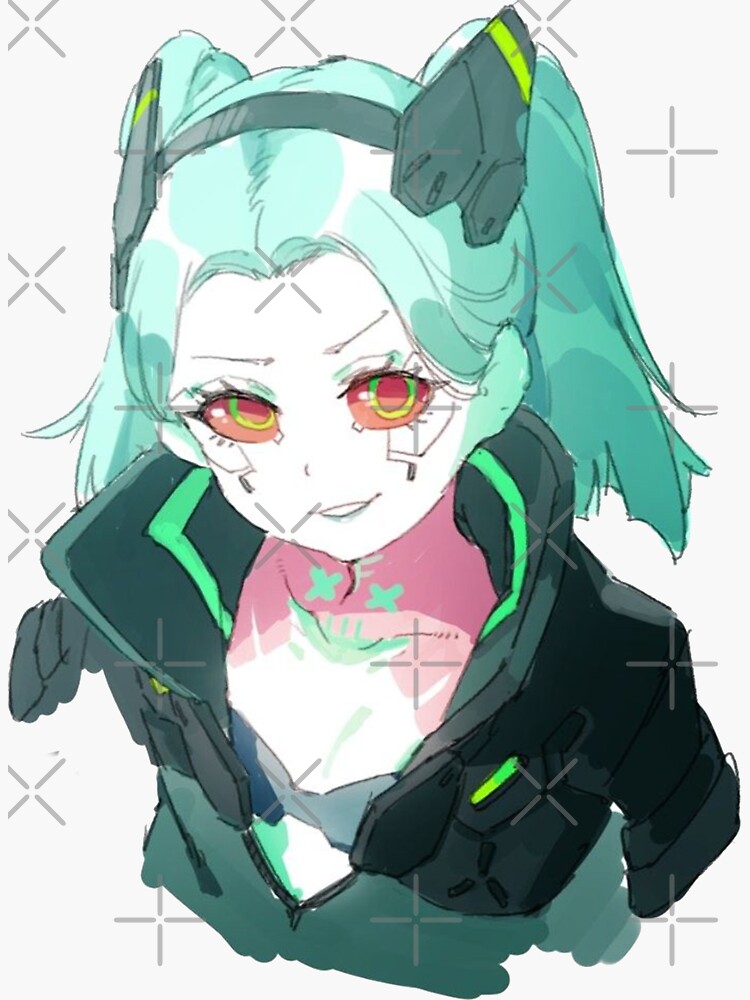 "Rebecca - Cyberpunk edgerunners" Sticker for Sale by aliyah-shirt | Redbubble