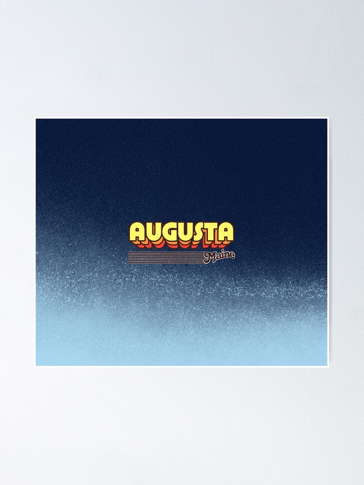 "Augusta, Maine | Retro Stripes" Poster for Sale by retroready | Redbubble