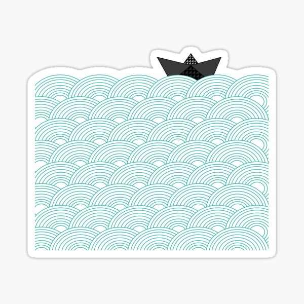 "little black boat" Sticker for Sale by Yellow-Studio | Redbubble