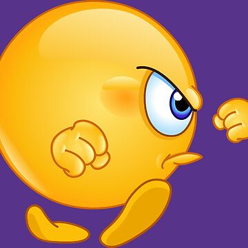 "Angry Walk Emoticon" Sticker for Sale by Yael Weiss | Redbubble