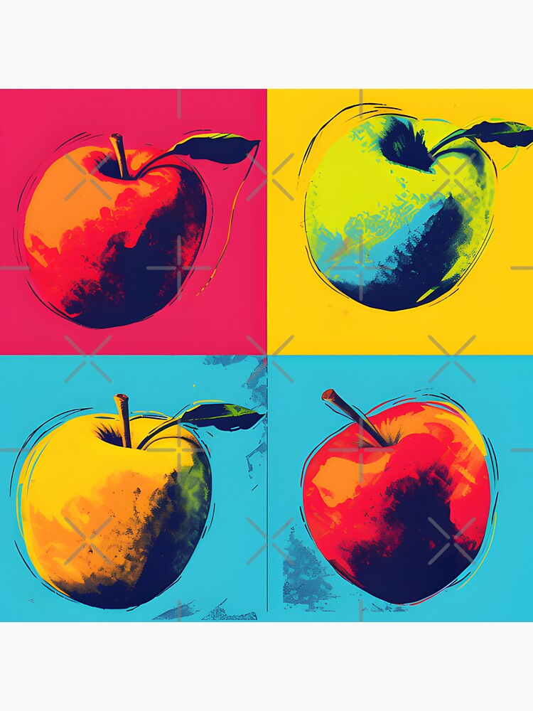 " Pop Art Apples 2" Sticker for Sale by ArtFireGallery | Redbubble