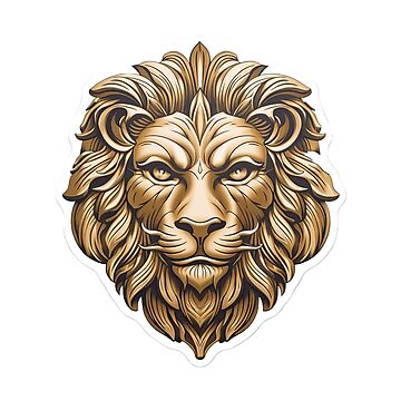 "Gold lion" Sticker for Sale by abmkf | Redbubble