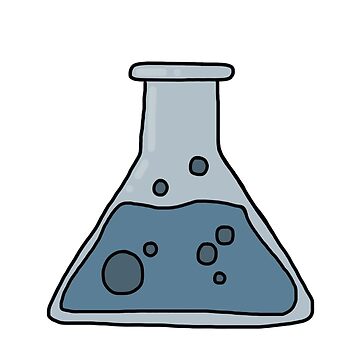 "Cute science conical flask drawing " Sticker for Sale by Hannahhh ...