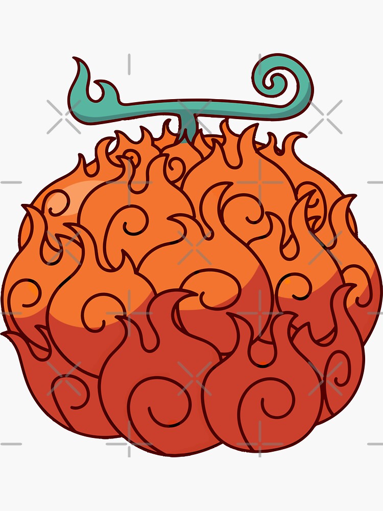 "Mera Mera No Mi Ace-Sabo's Devil Fruit" Sticker for Sale by Wordsmith ...