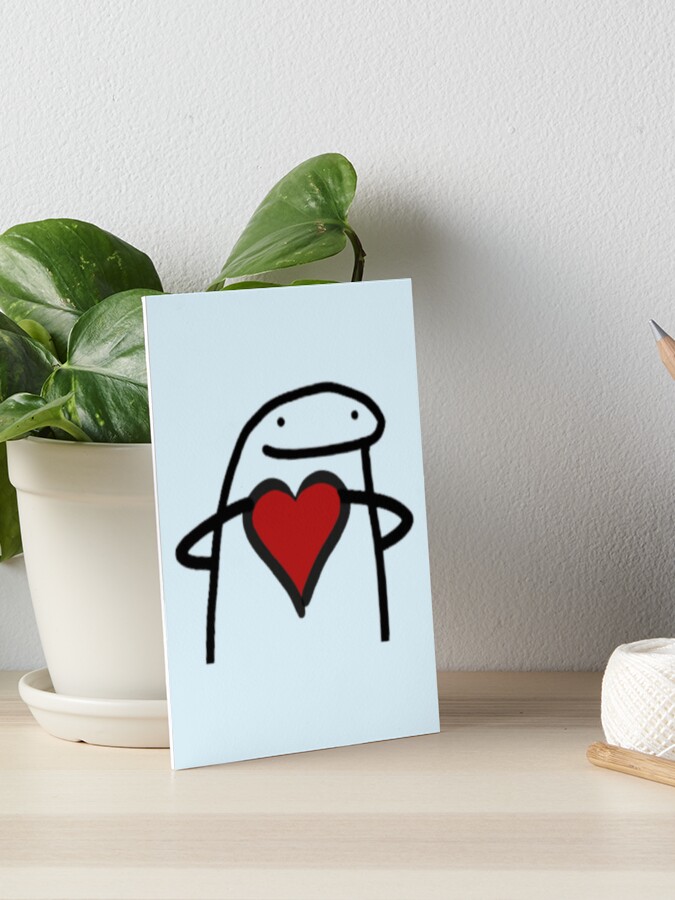 "Flork with heart " Art Board Print for Sale by Taevionprim | Redbubble