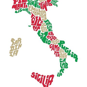 "Italian regions map " Poster for Sale by KaizenGeist | Redbubble
