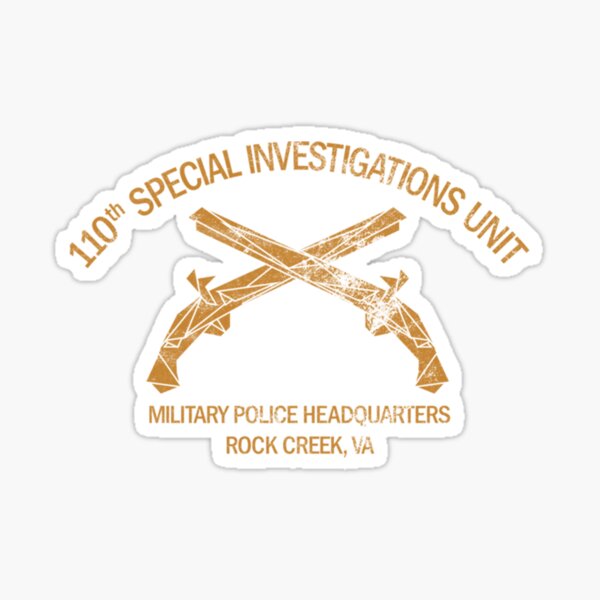 "110th Special Investigations Unit " Sticker for Sale by myrnakennedy ...