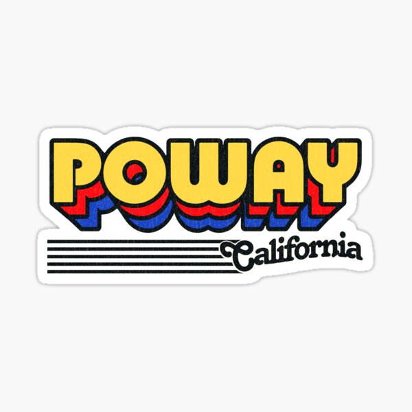 "Poway, California | Retro Stripes" Sticker for Sale by retroready ...