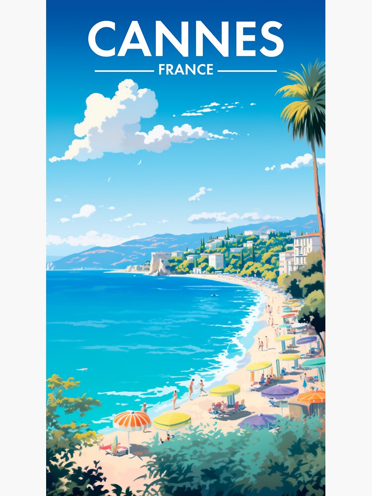 "French Riviera" Sticker for Sale by devath | Redbubble