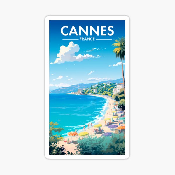 "French Riviera" Sticker for Sale by devath | Redbubble