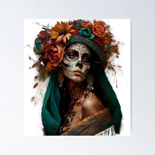 "La Catrina Ancestral Elegance of the Day of the Dead in Mexico" Poster ...