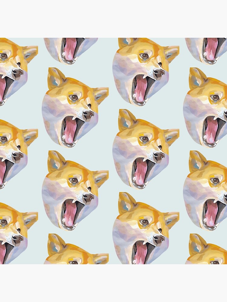 "Angry Doge Shiba Inu" Throw Pillow for Sale by ulalalol | Redbubble