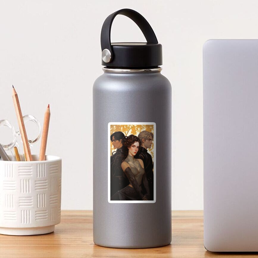 " Violet, Xaden, and Dain Fourth Wing book fan art" Sticker for Sale by ...