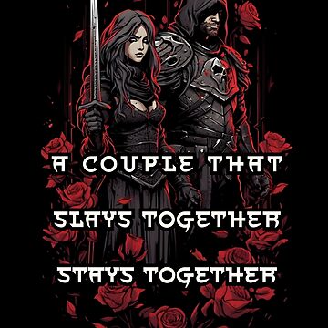 "A Couple That Slays Together Stay Together - Funny RPG" Sticker for ...