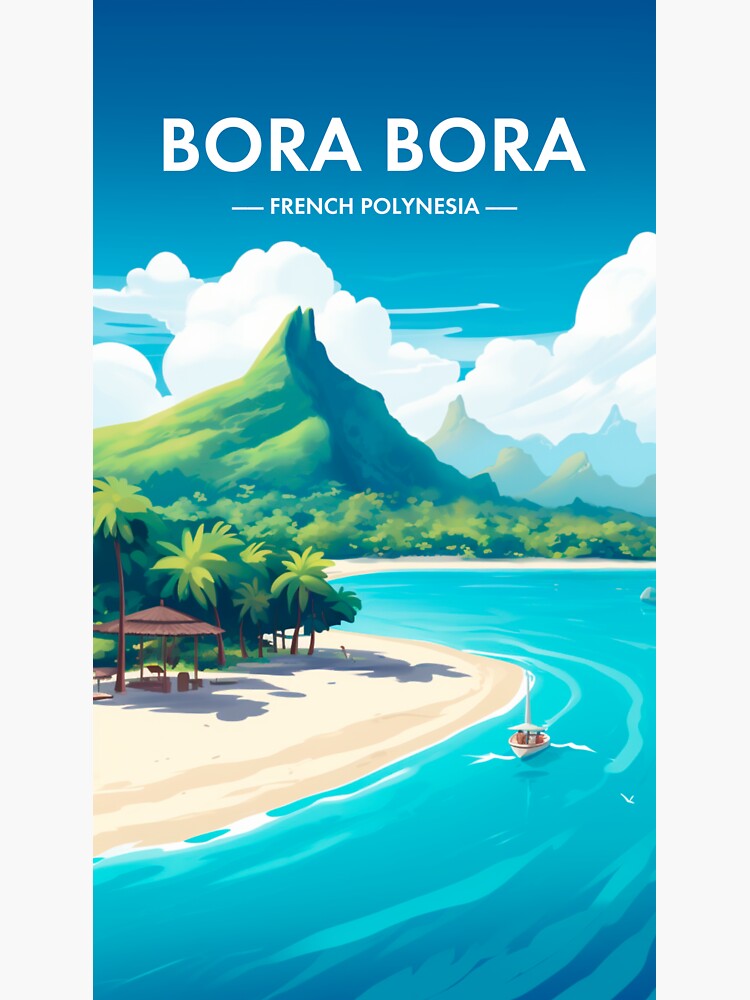 "Bora Bora Beach" Sticker for Sale by devath | Redbubble
