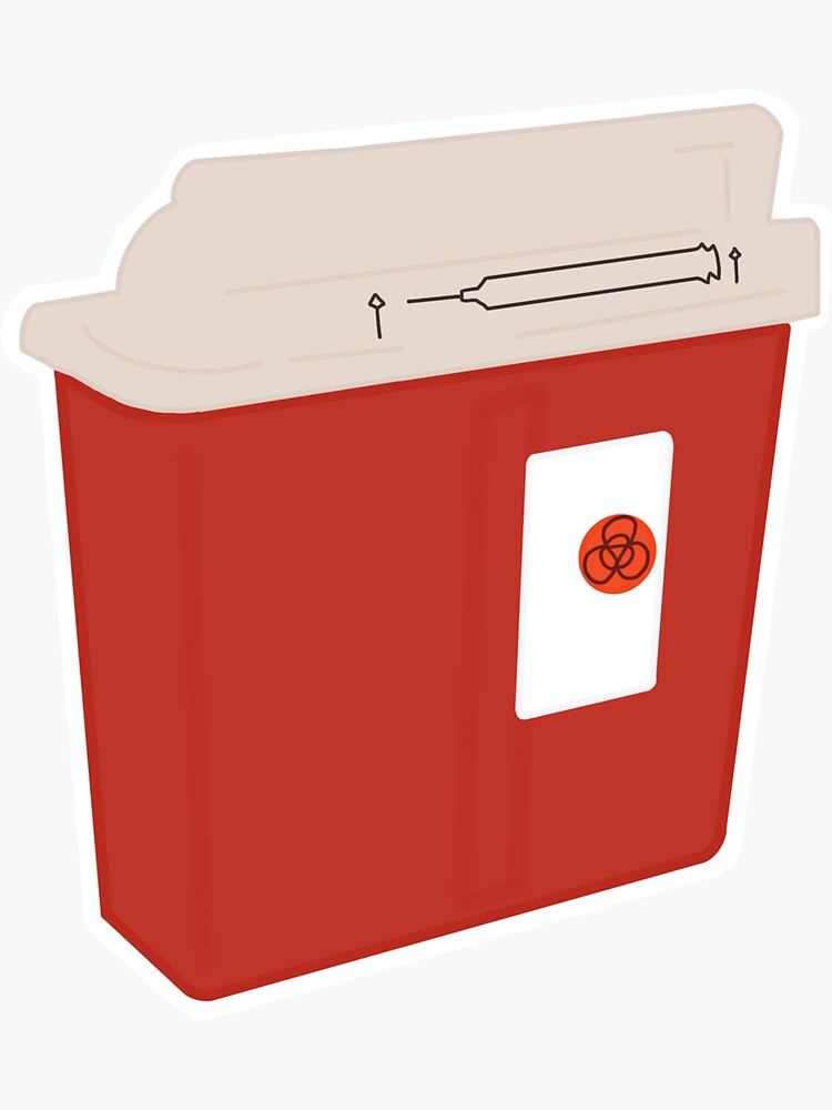 "Sharps Container / Biohazard Bin" Sticker for Sale by mollieseifert ...