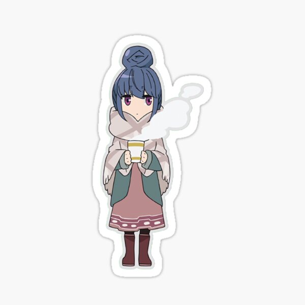 "Rin Shima Yuru Camp - Char" Sticker for Sale by Djordjevic | Redbubble