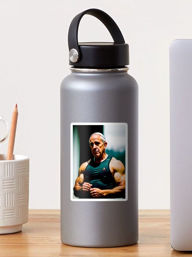 "Buff Pope Francis" Sticker for Sale by CheeseBlueprint | Redbubble