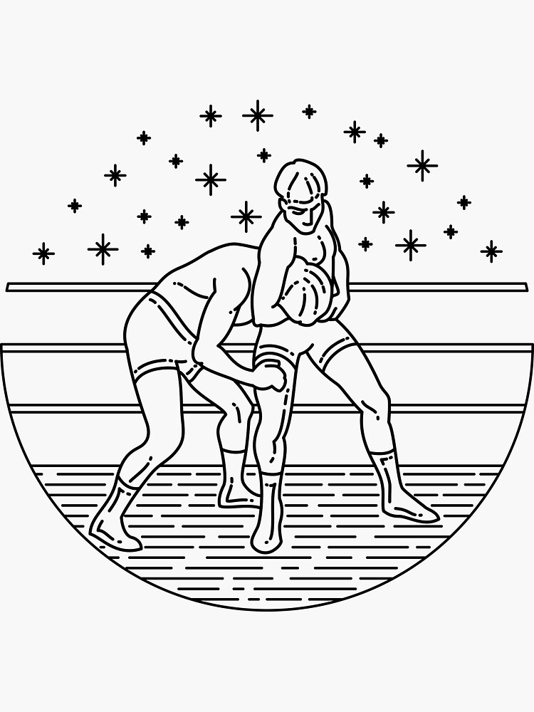 "Side Headlock" Sticker by nixongraphics | Redbubble