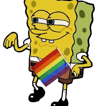 "Pride Spongebob" Sticker for Sale by moseschrute | Redbubble
