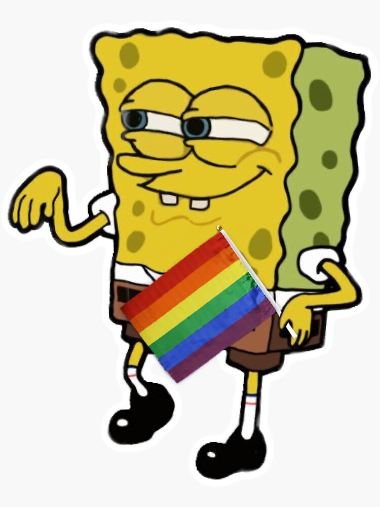 "Pride Spongebob" Sticker for Sale by moseschrute | Redbubble
