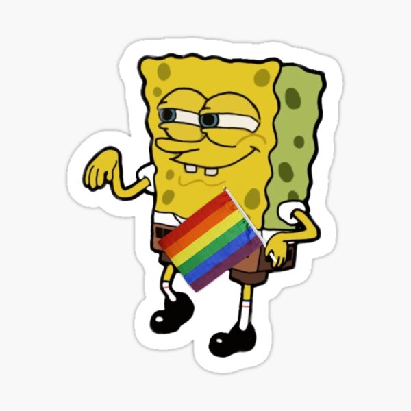 "Pride Spongebob" Sticker for Sale by moseschrute | Redbubble