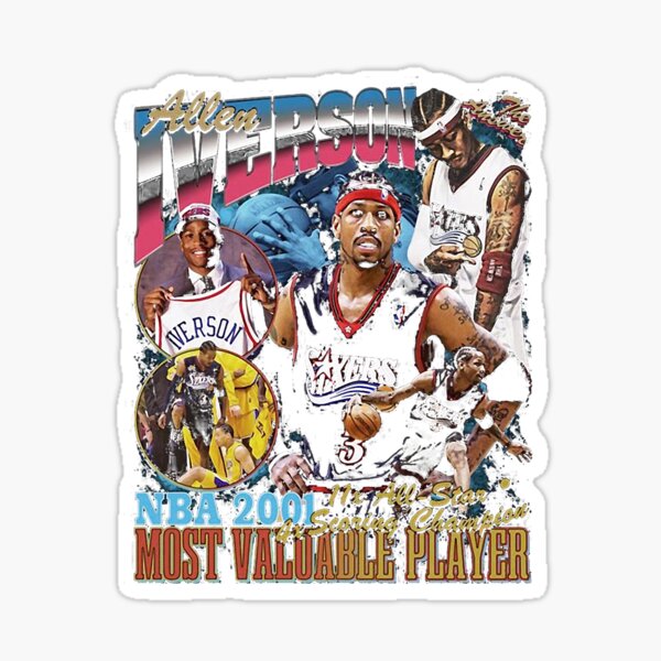 "Allen Iverson Most Valuables Player" Sticker for Sale by fatkahaydnr ...