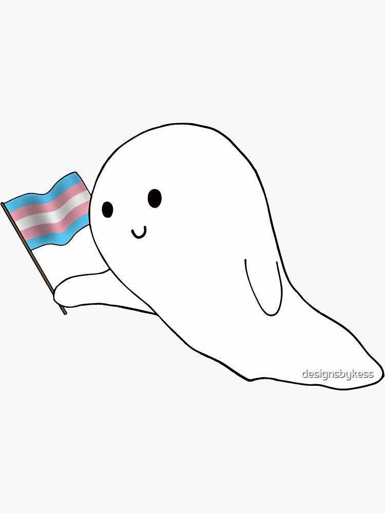 "Trans Pride Ghost" Sticker for Sale by designsbykess | Redbubble