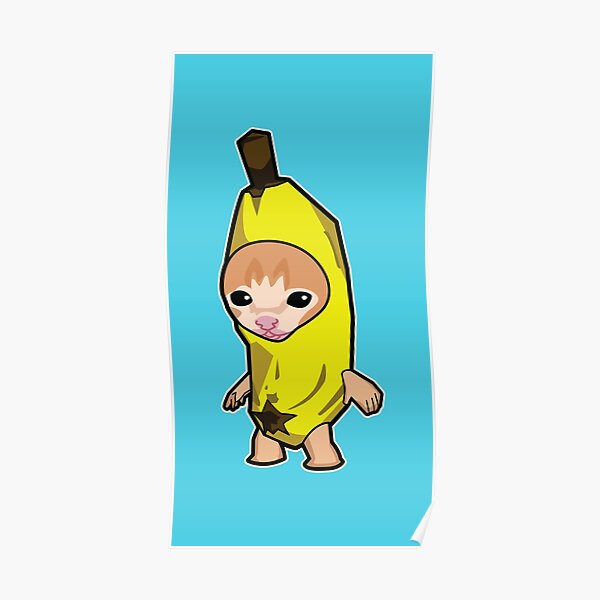 "Happy Happy Banana Cat meme" Poster for Sale by Rzera- | Redbubble