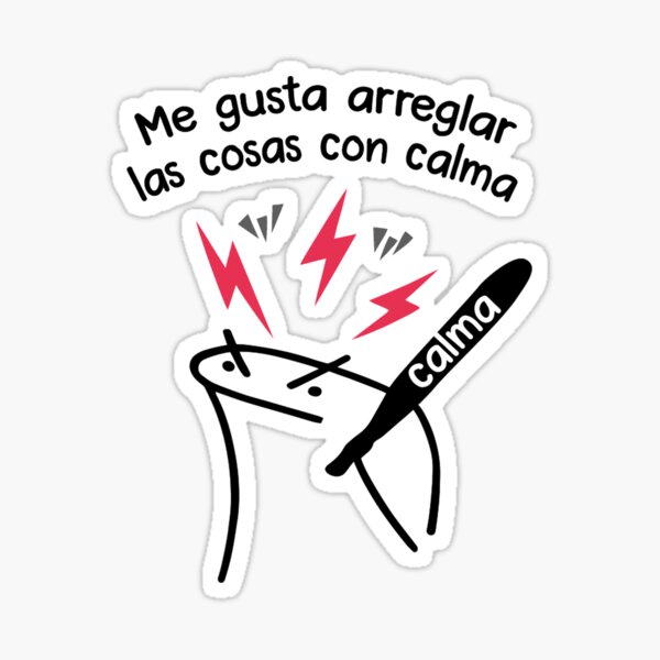 "Flork con calma meme " Sticker for Sale by Taevionprim | Redbubble