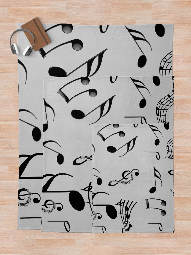 "Musical Notes" Throw Blanket for Sale by Rell1970 | Redbubble