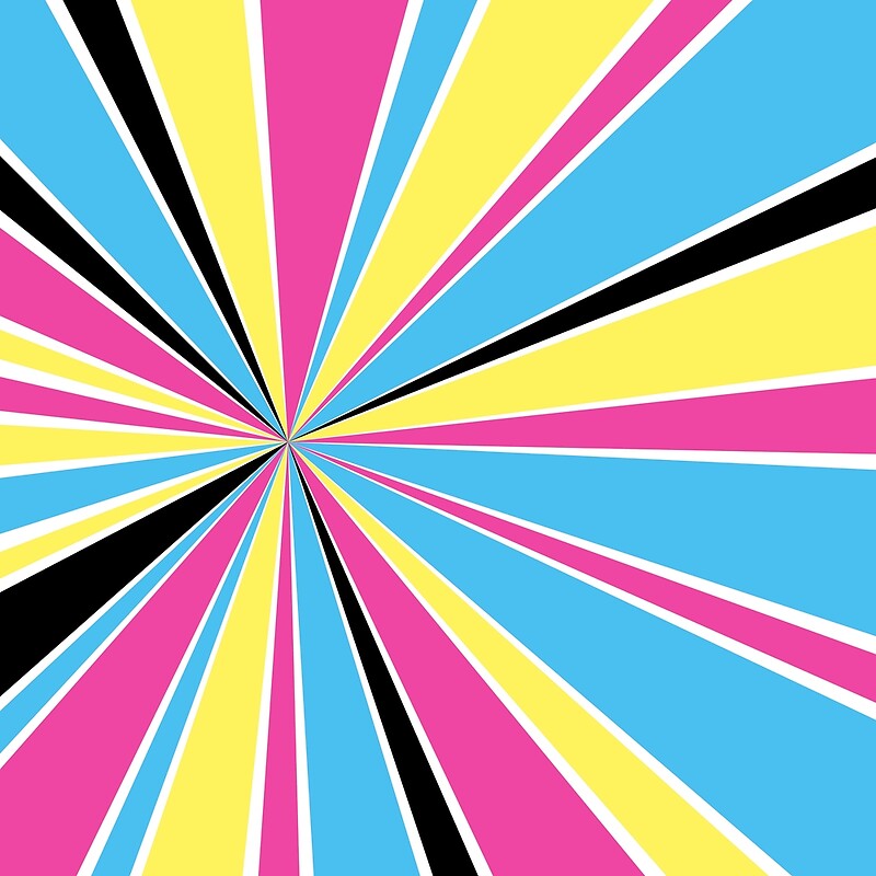 "CMYK Star Burst" by ProjectM | Redbubble