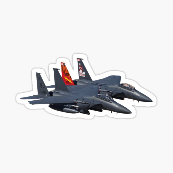 "Boeing F-15E Strike Eagle Formation" Sticker by pilotstefan | Redbubble