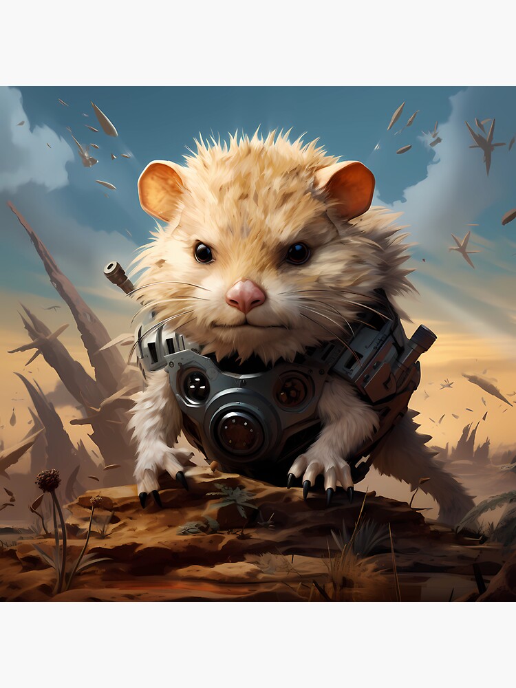 "Hamster warrior" Sticker for Sale by Minimaline | Redbubble