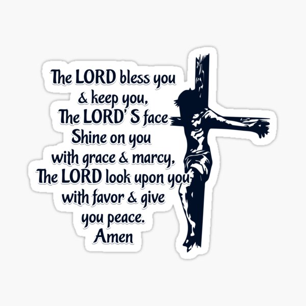 "Aaronic Blessing Lords Blessing Gods Blessing" Sticker for Sale by ...