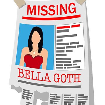 "The Sims 4 - Bella Goth Missing" Sticker for Sale by JaxTV | Redbubble