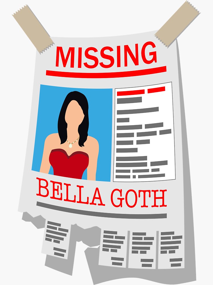 "The Sims 4 - Bella Goth Missing" Sticker for Sale by JaxTV | Redbubble