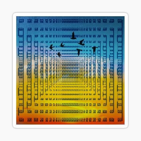 "flock of birds coming home to roost" Sticker for Sale by mister-john ...