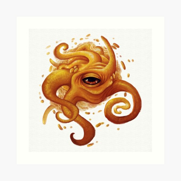 "Nestene Consciousness | AKA Orange Tentacle Monster Dude" Art Print ...