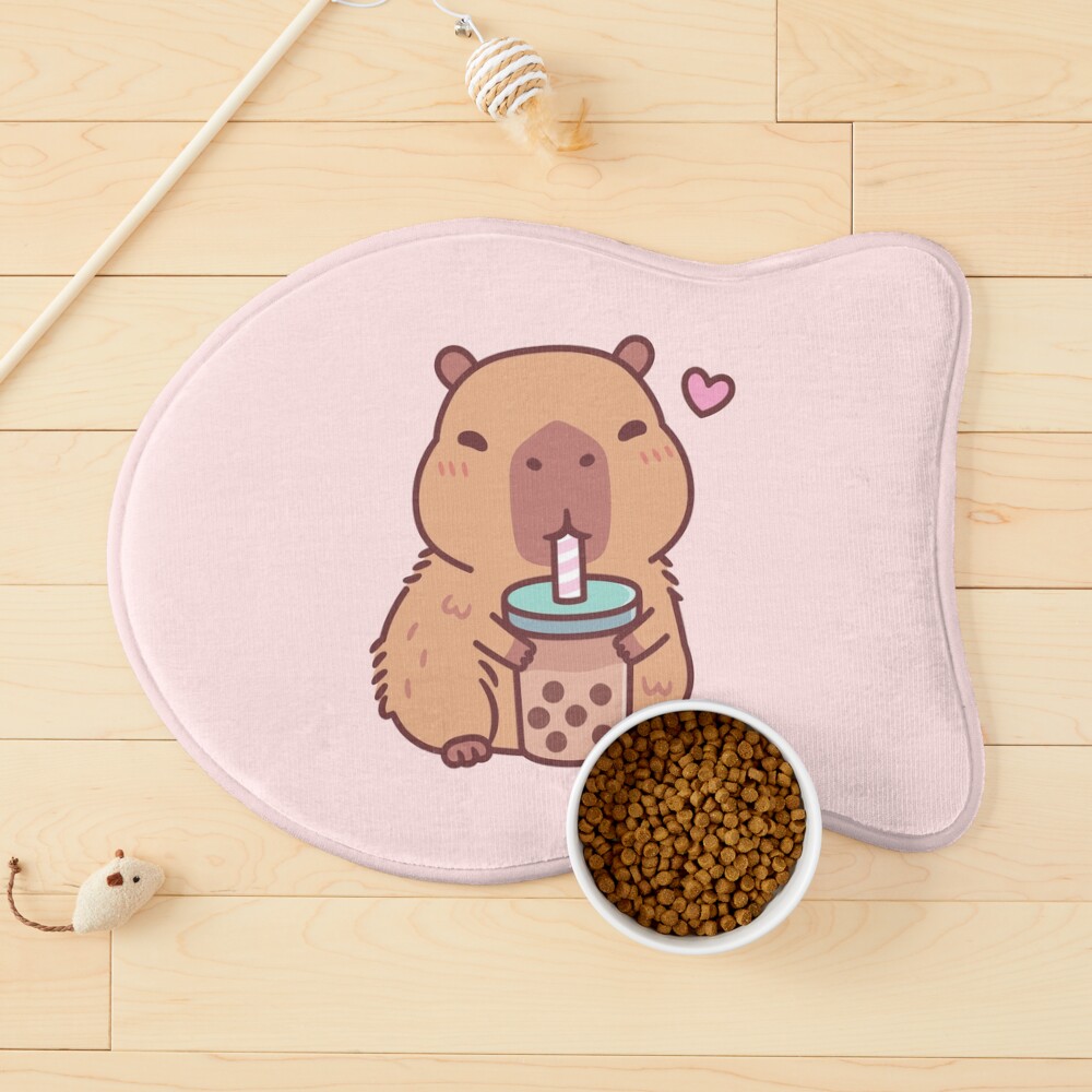 "Cute Capybara Loves Drinking Bubble Tea" Sticker for Sale by rustydoodle | Redbubble