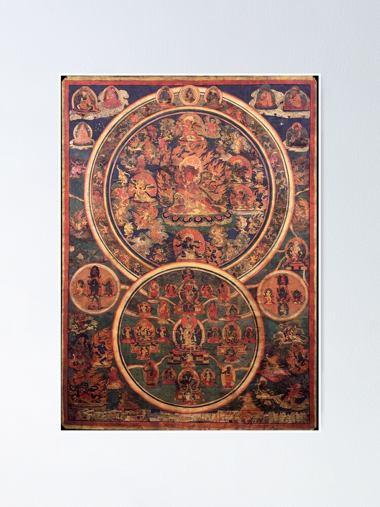 "Mandala 167 Peaceful Wrathful Deities of the Bardo" Poster for Sale by ...