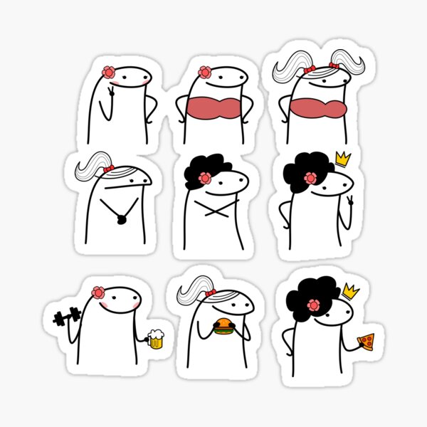 "Set of 9 Flork female meme stickers" Sticker for Sale by ramonparaiba ...