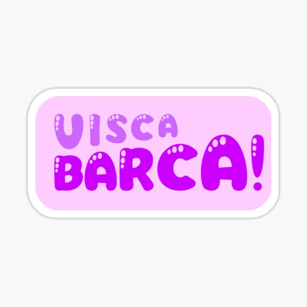"'Visca Barca' FC Barcelona Pink Design" Sticker for Sale by JBeDesign ...